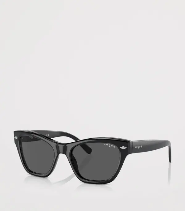 VOGUE Acetate Cat Eye Sunglasses - Black