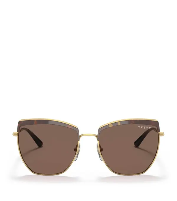 VOGUE Metal Irregular Sunglasses - Brown
