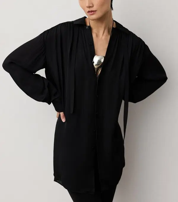 Ralph Lauren Satin Karmen Oversized Shirt