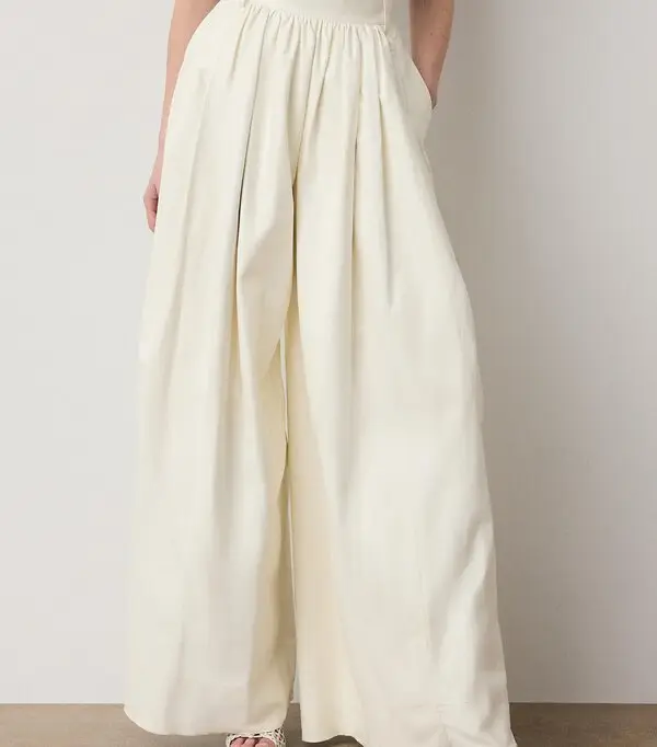 Ralph Lauren Leather Vanessa Wide-leg Trousers