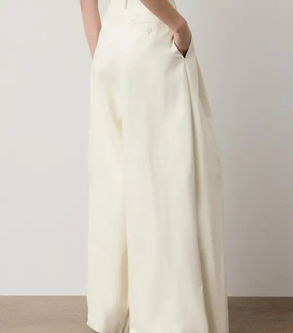 Ralph Lauren Leather Vanessa Wide-leg Trousers