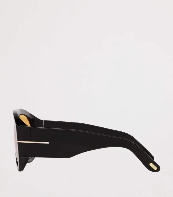 TOM FORD Acetate Bronson Aviator Sunglasses - Black