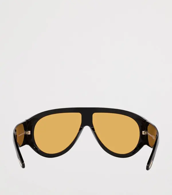 TOM FORD Acetate Bronson Aviator Sunglasses - Black