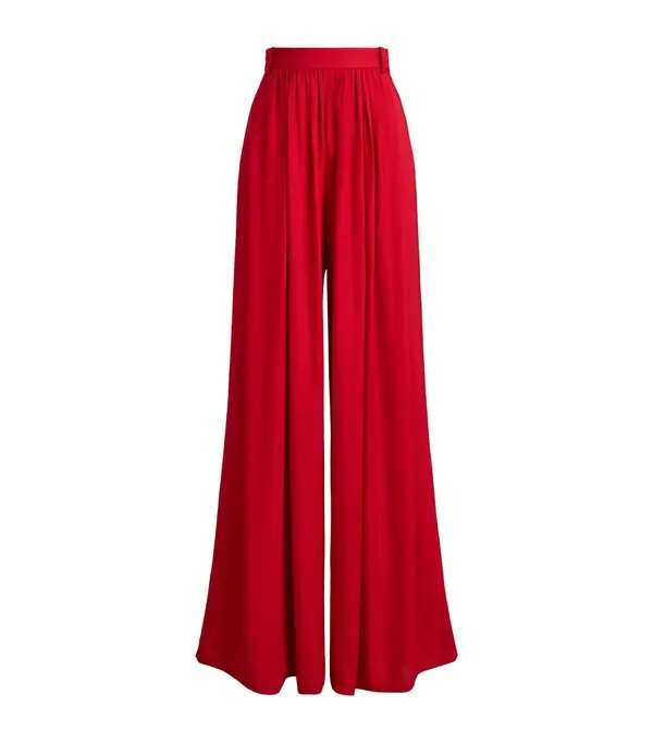 Ralph Lauren Satin Vannesa Wide-leg Trousers