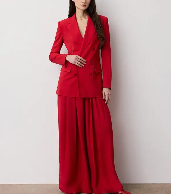 Ralph Lauren Satin Vannesa Wide-leg Trousers