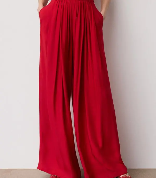 Ralph Lauren Satin Vannesa Wide-leg Trousers