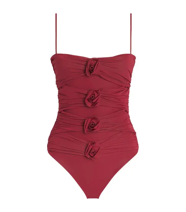 MAYGEL CORONEL Roses Torres One-piece Swimsuit - Red