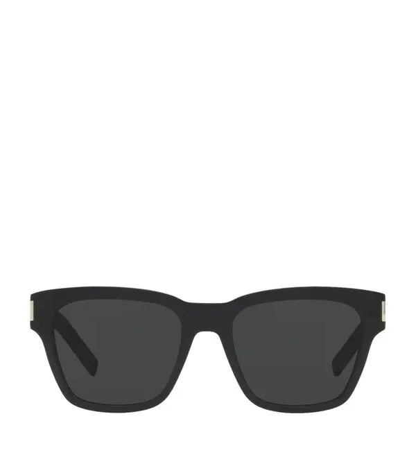 Saint Laurent Acetate Pillow Rectangle Sunglasses - Black