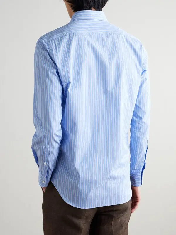 Husbands Striped Supima Cotton-poplin Shirt