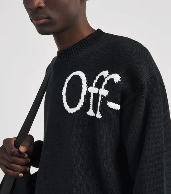 Off-White Logo-Detail Sweater - Black | Editorialist