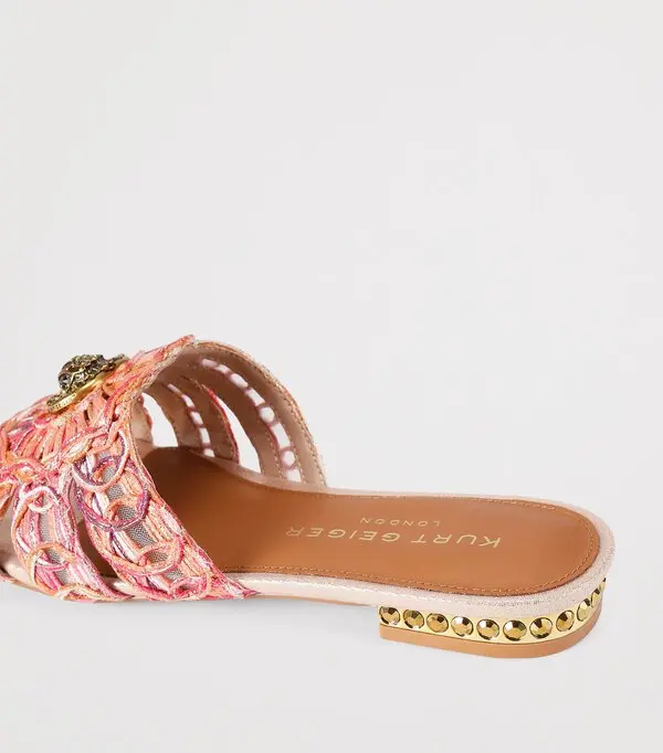 Kurt Geiger Woven Chelsea Flat Sandals - Pink