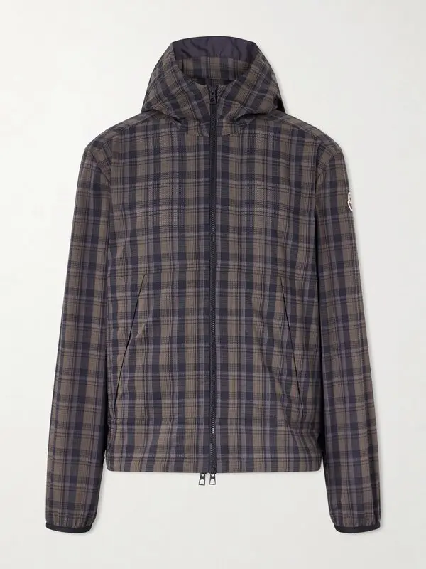 Moncler Natisone Checked Shell Jacket