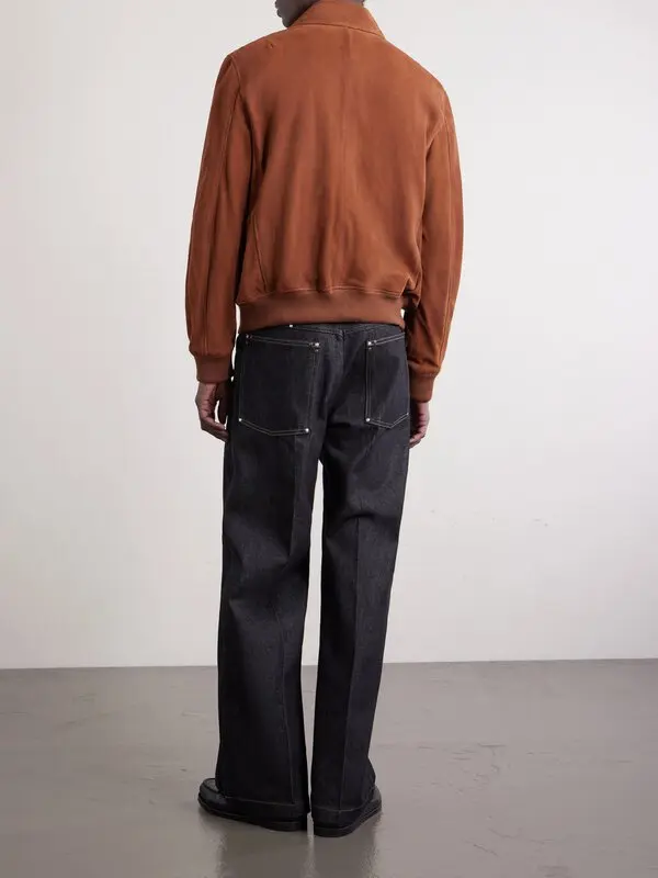 Mr P. Suede Blouson Jacket - Brown