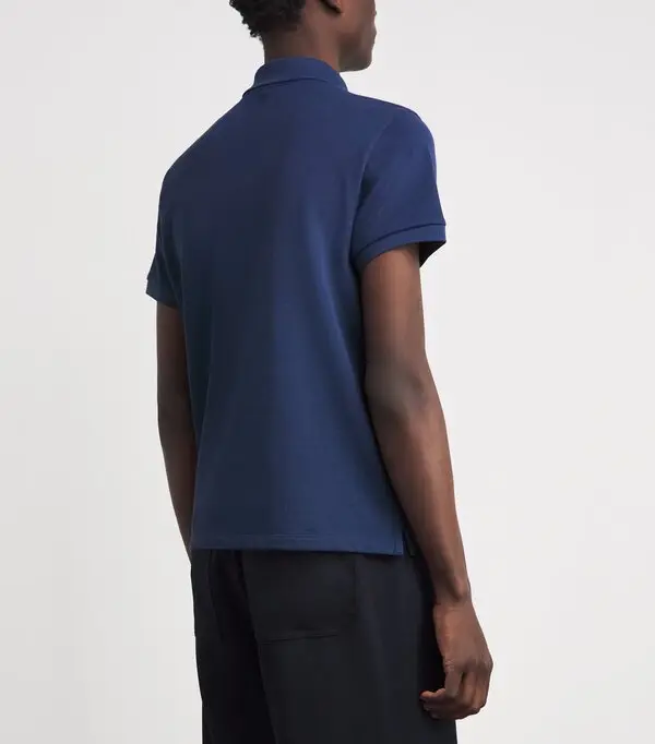 AMI Paris Organic Cotton De Coeur Polo Shirt - Blue