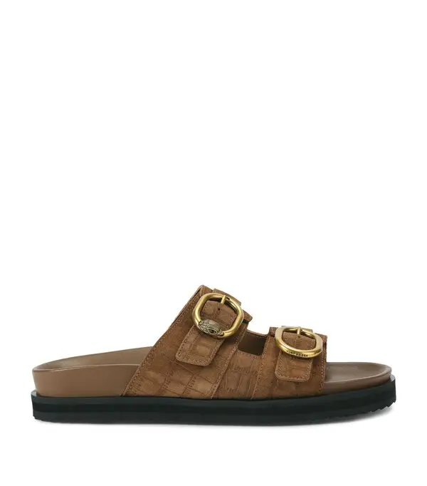 Kurt Geiger Suede Bancroft Sandals - Beige