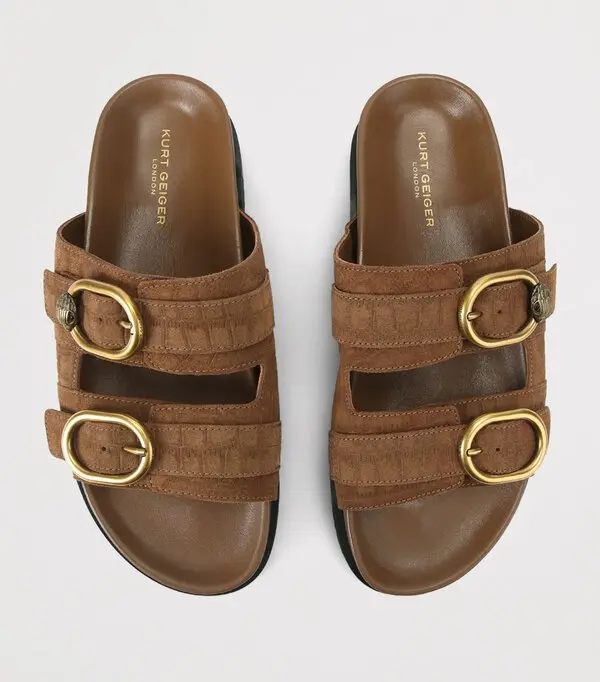 Kurt Geiger Suede Bancroft Sandals - Beige
