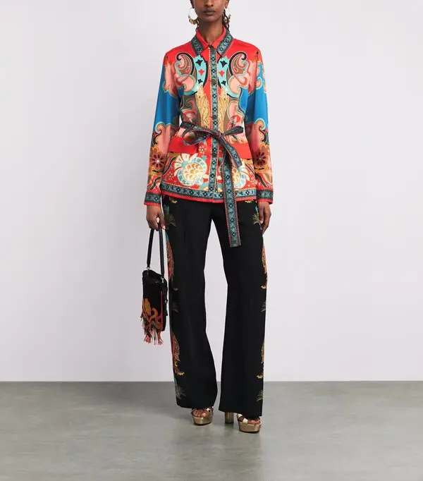 Etro Paisley Belted Overshirt