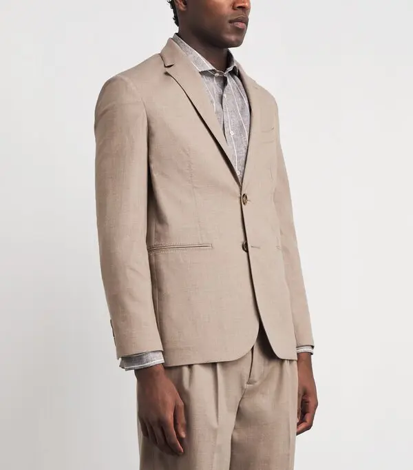 ALAN SCOTT Worsted Cashmere Slim Blazer