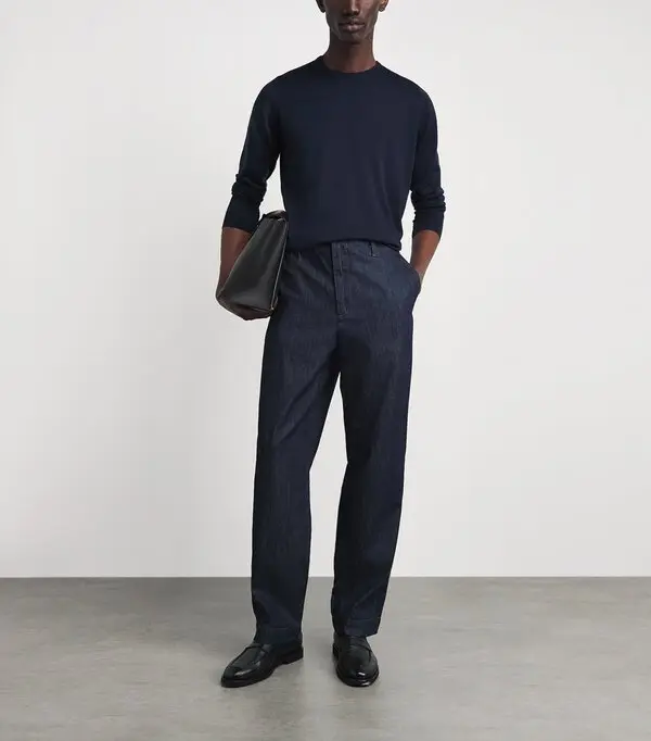 ALAN SCOTT Superfine Merino Wool Crew Neck Sweater