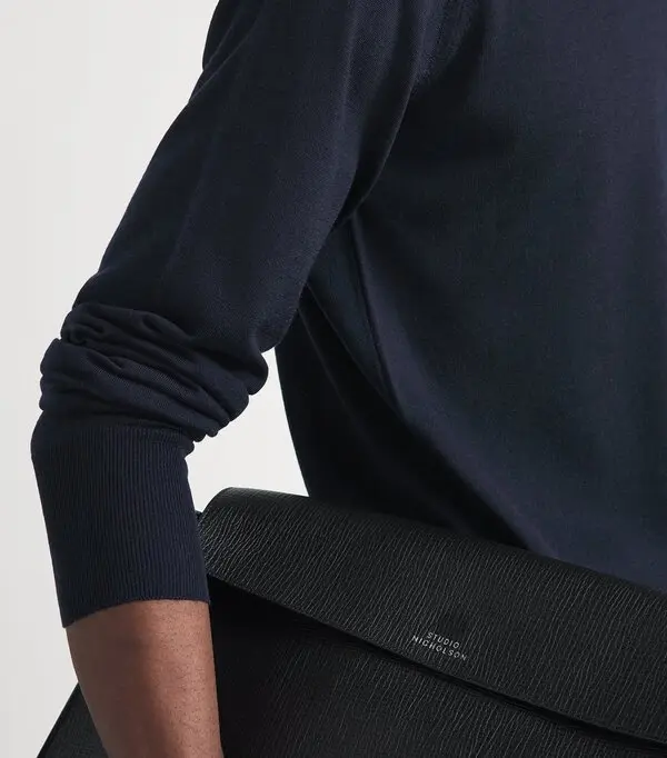 ALAN SCOTT Superfine Merino Wool Crew Neck Sweater