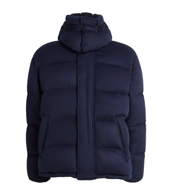 ALAN SCOTT Cashmere-blend Quilted Down Coat