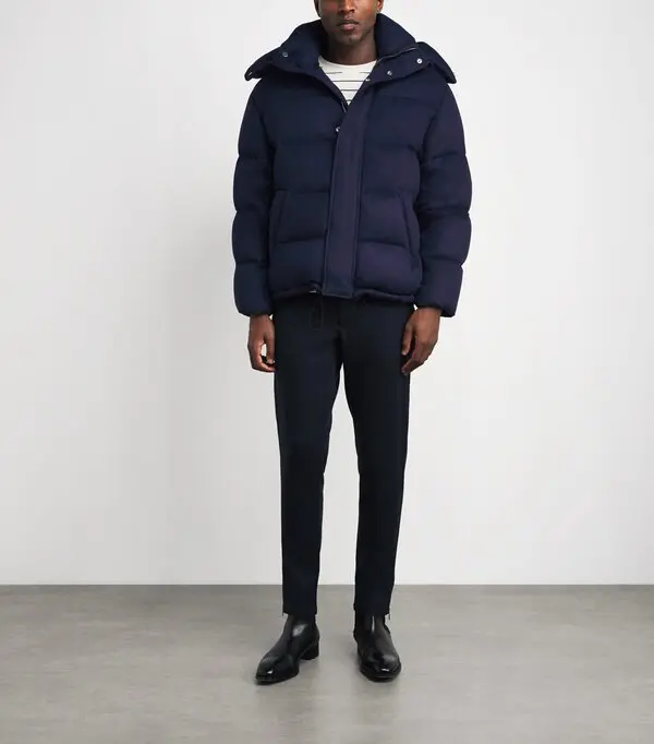 ALAN SCOTT Cashmere-blend Quilted Down Coat