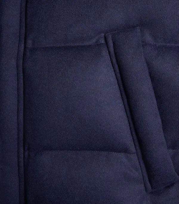 ALAN SCOTT Cashmere-blend Quilted Down Coat