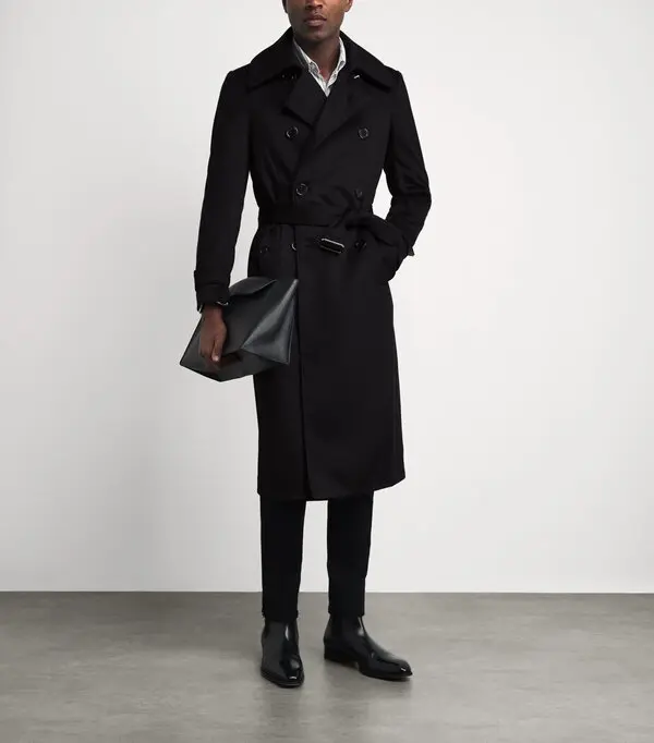 ALAN SCOTT Cashmere-blend Trench Coat