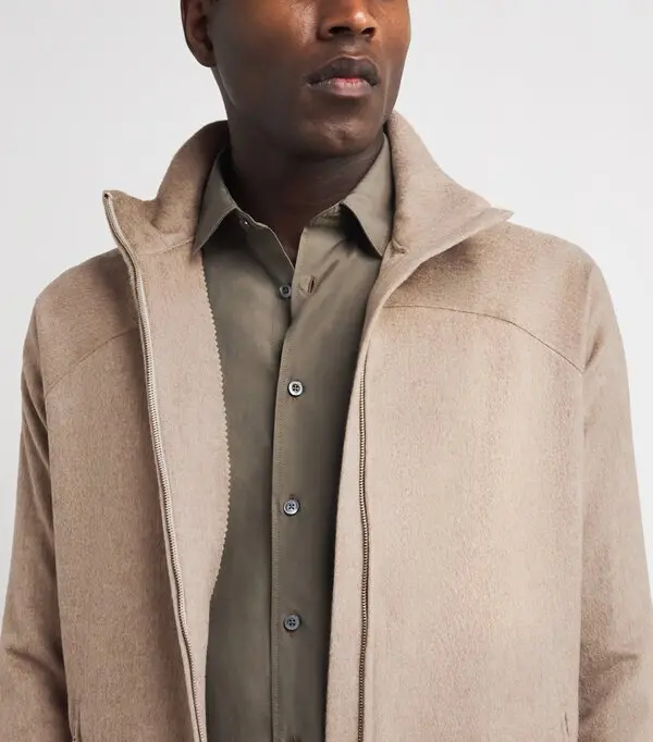 ALAN SCOTT Cashmere-blend Track Sweater