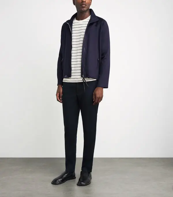 ALAN SCOTT Cashmere-blend Track Sweater