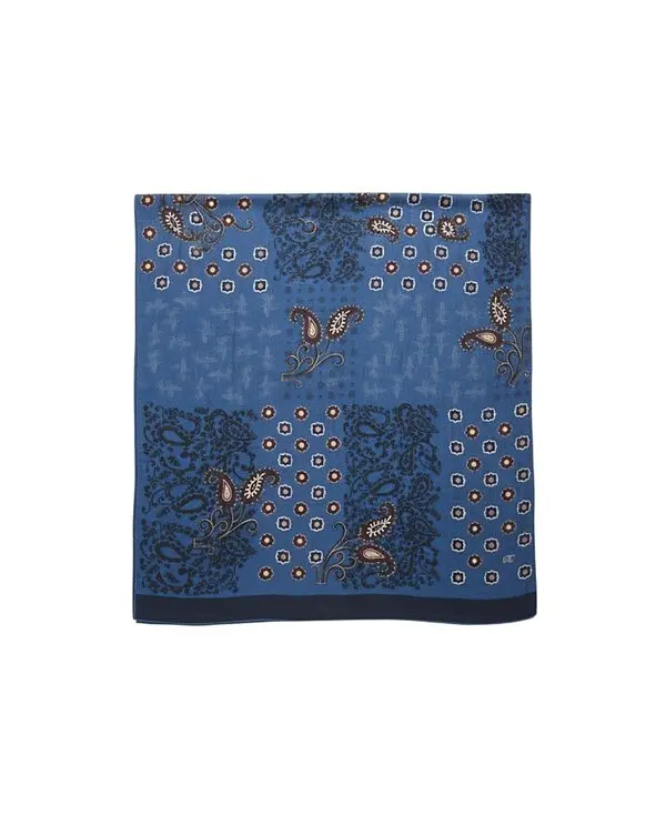 Robert Talbott Hackman Wool & Silk Scarf - Blue