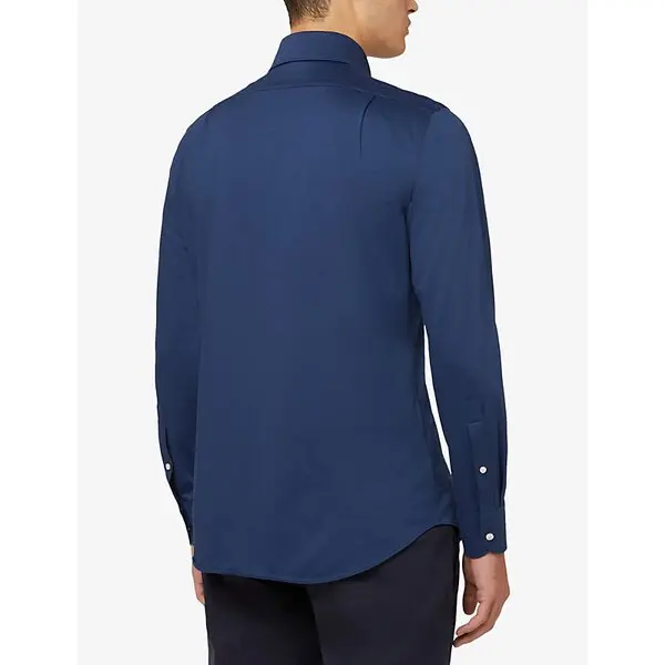 Boggi Milano Regular-fit Japanese Jersey Polo Shirt - Navy Blue