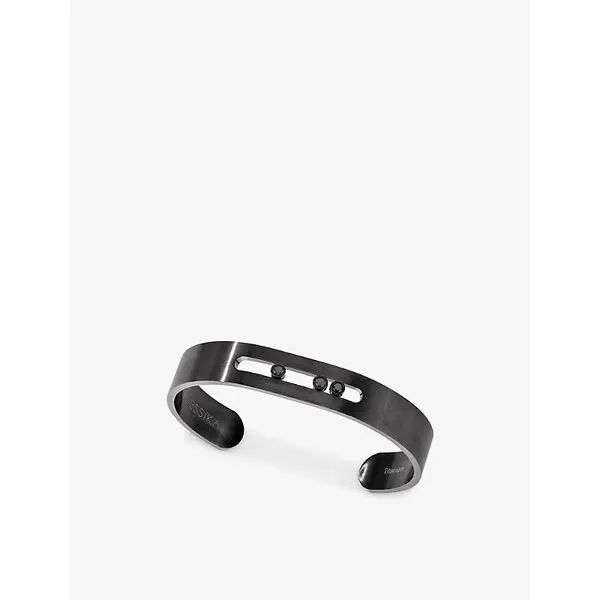 Messika Move Titanium And Diamond Bangle - Black