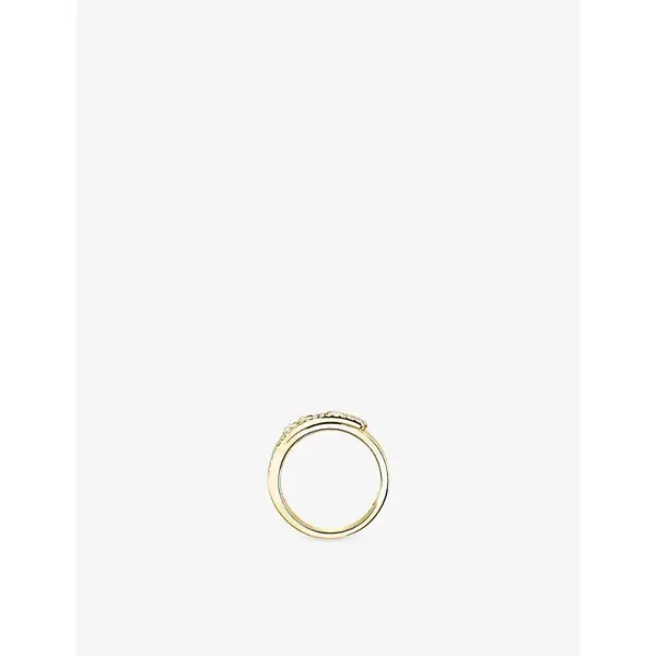 Messika Move Noa Pavé 18ct Gold And 0.46ct Diamond Ring - Yellow