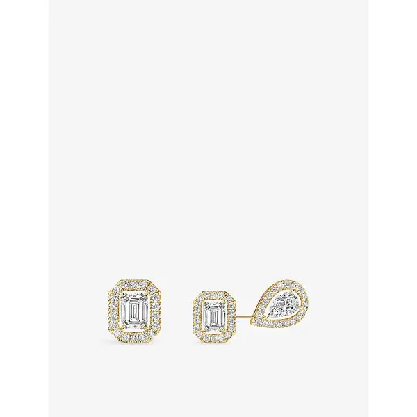 Messika My Twin Three-set 18ct Gold And 0.44ct Diamond Stud Earrings - Yellow