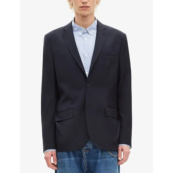 The Kooples Notch-lapel Relaxed-fit Wool Blazer