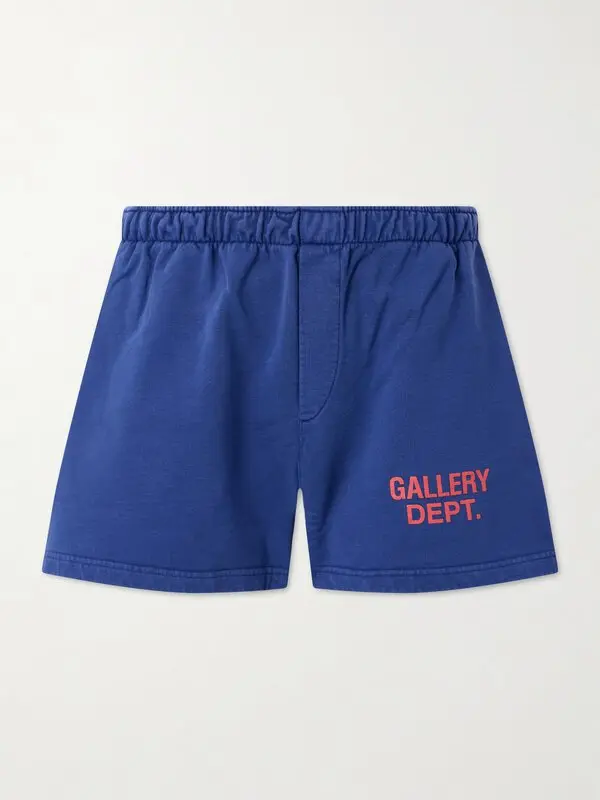 GALLERY DEPT. Zuma Straight-leg Cotton-jersey Shorts - Blue