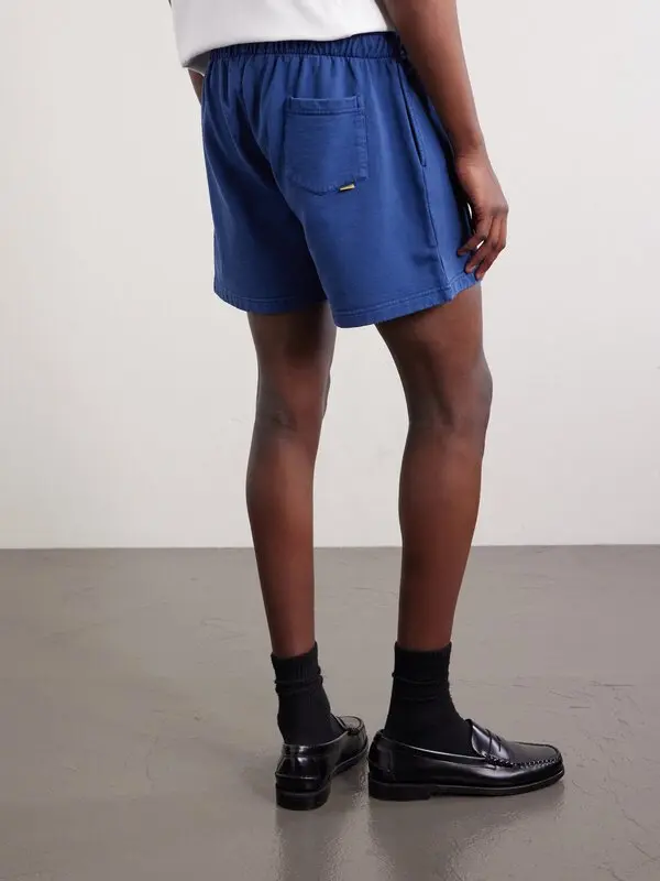 GALLERY DEPT. Zuma Straight-leg Logo-print Cotton-jersey Shorts - Blue