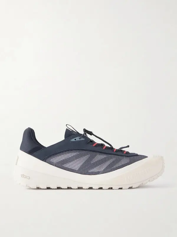 Moncler Trailgrip Lp Leather-trimmed Mesh Sneakers