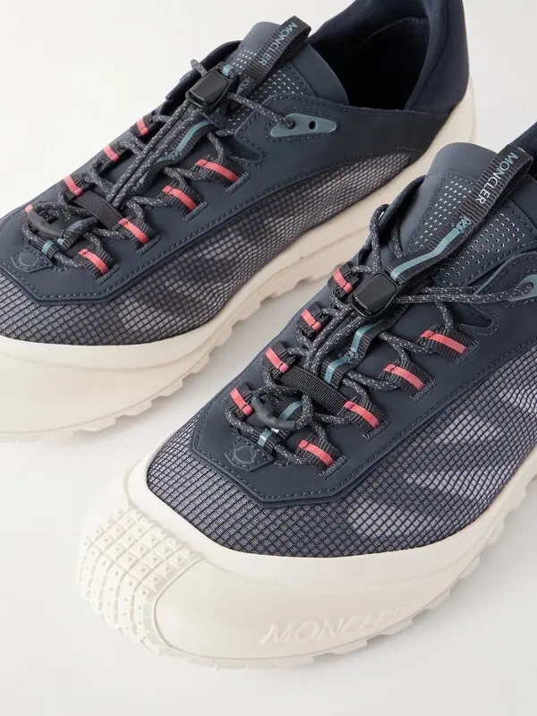 Moncler Trailgrip Lp Leather-trimmed Mesh Sneakers