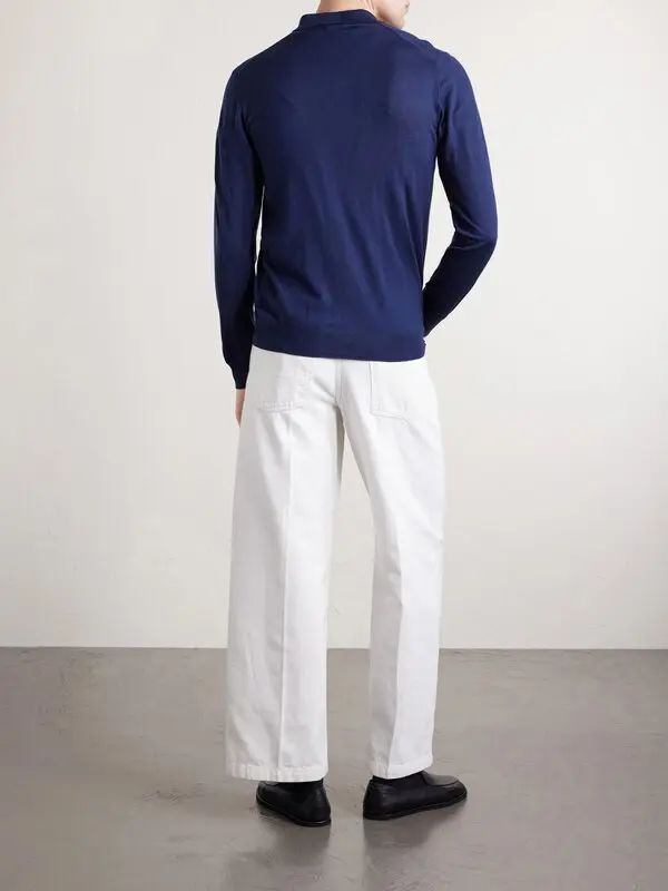 Fedeli Knitted Wool Polo Shirt