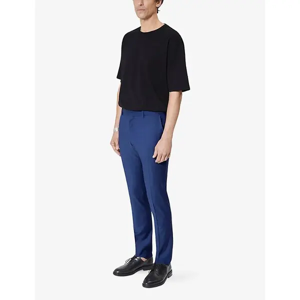 The Kooples Slim-leg Wool Trousers With Centre Crease
