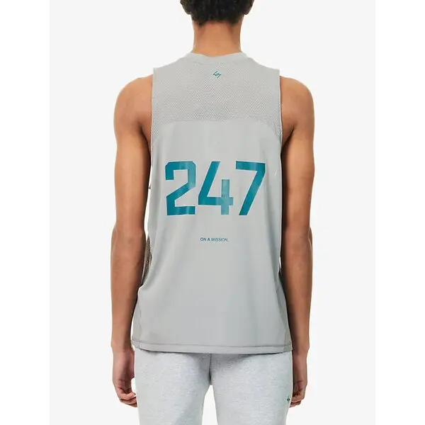 247 BY REPRESENT Numbers Stretch-jersey Vest