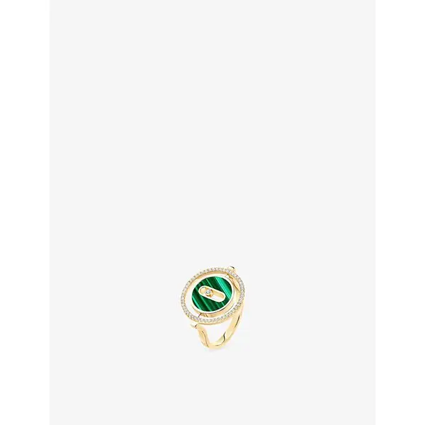 Messika Lucky Move Malachite And Diamond Ring - Yellow