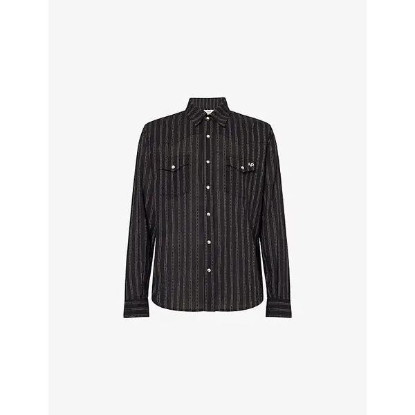 AUSTIN POST Western Striped Cotton Shirt