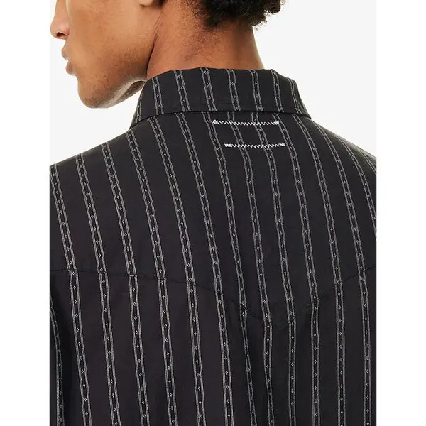 AUSTIN POST Western Striped Cotton Shirt