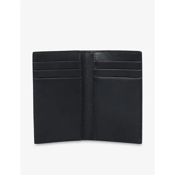 Smythson Panama Six-slot Leather Card Holder - Navy