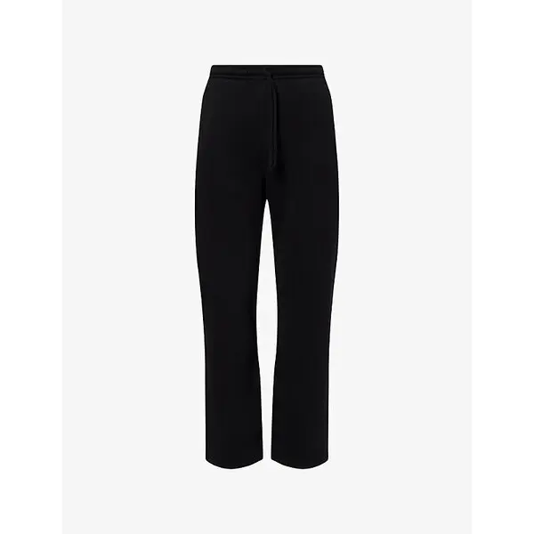 AUSTIN POST Rodeo Straight-leg Cotton Jogging Bottoms - Black