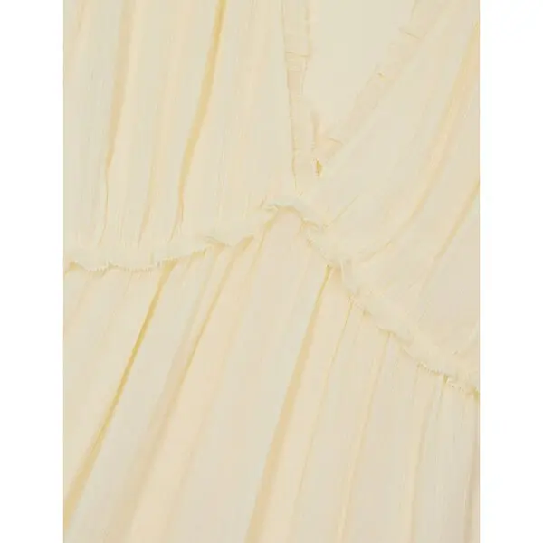 The Kooples V-neck Ruffle-trim Woven Mini Dress