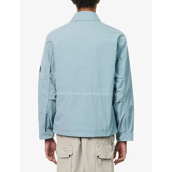 C.P. COMPANY Lens Patch-pocket Woven Jacket - Silver Blue